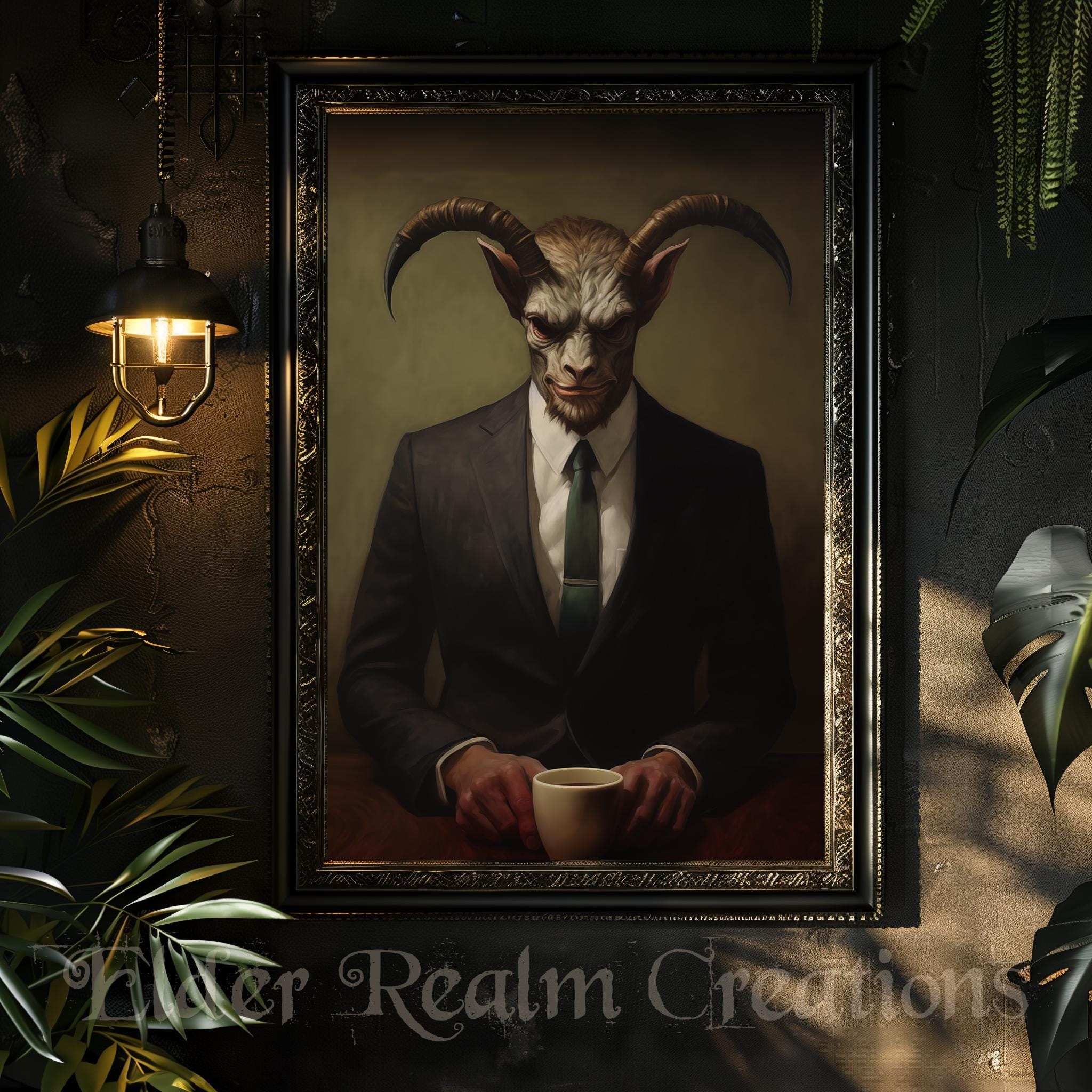 Satyr Estate Agent # Digital Art for Download. Demon in the Suit. Black ...