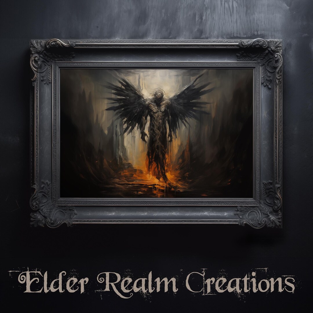 Angelic Exile # Digital Art for Download. Fallen Corrupted Angel ...