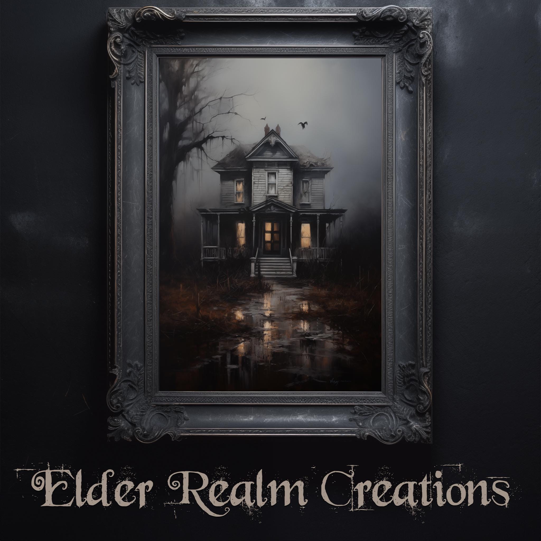 Farmhouse of Terror # Digital Art for Download. Scary House. Old ...