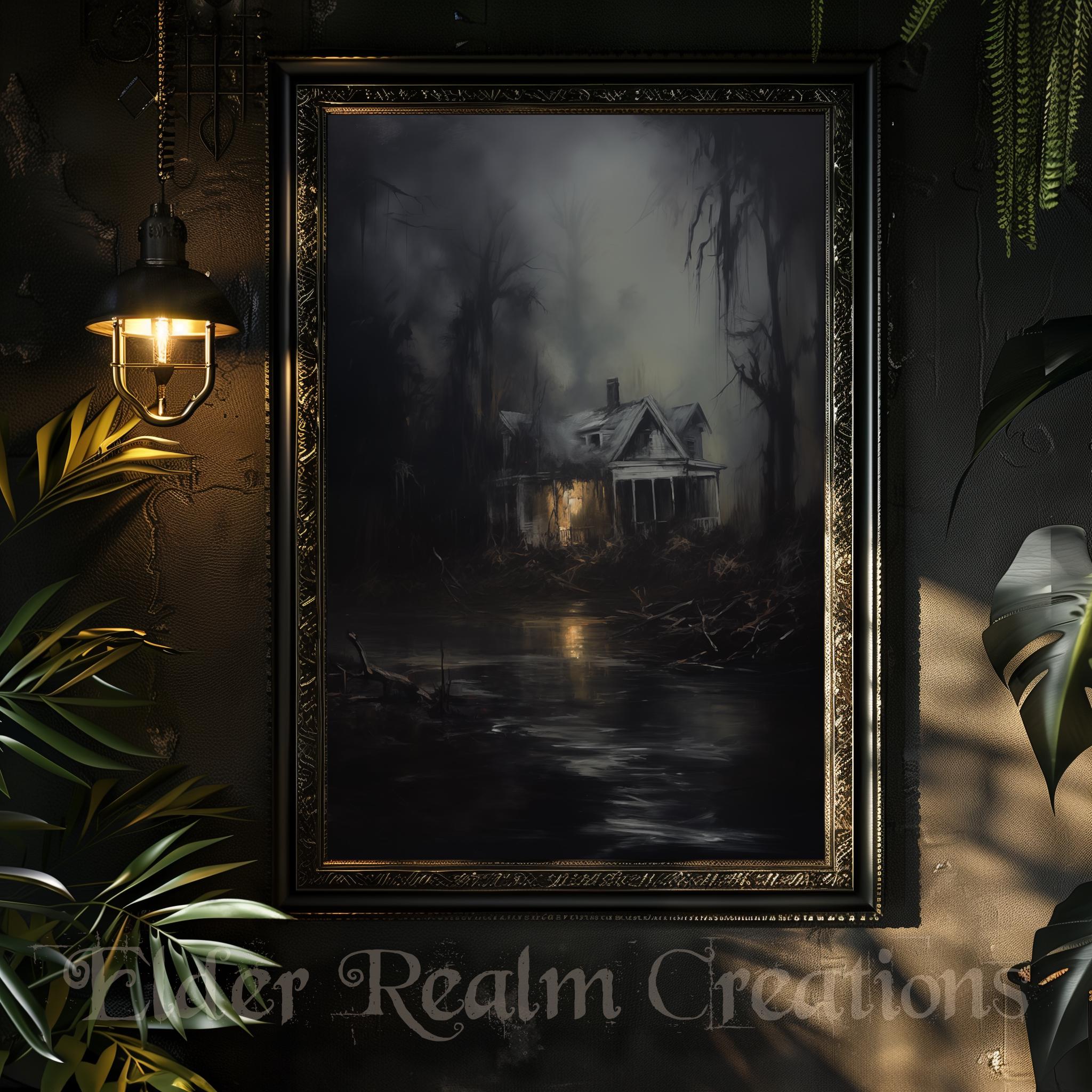 Swamp Shelter # Digital Art for Download. Scary House. Old Haunted ...