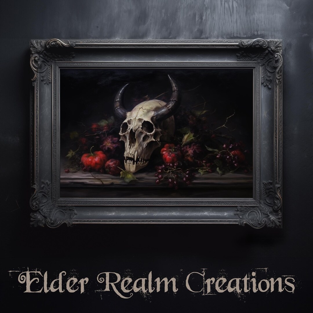 Demon's Feast # Digital Art for Download. Demon's Skull and Fruits ...