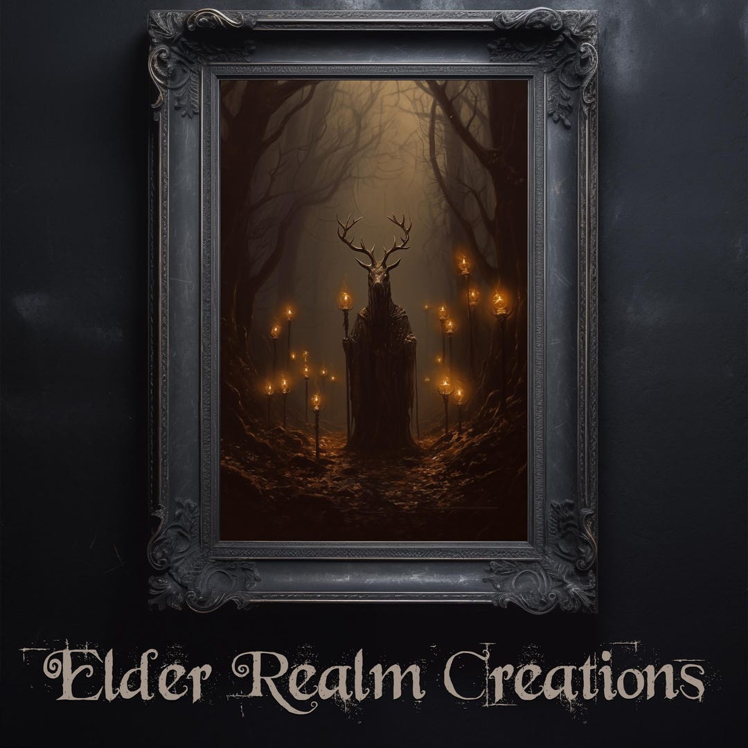 Masked Druid # Digital Art for Download. Forest Spirit. Path Guardian ...