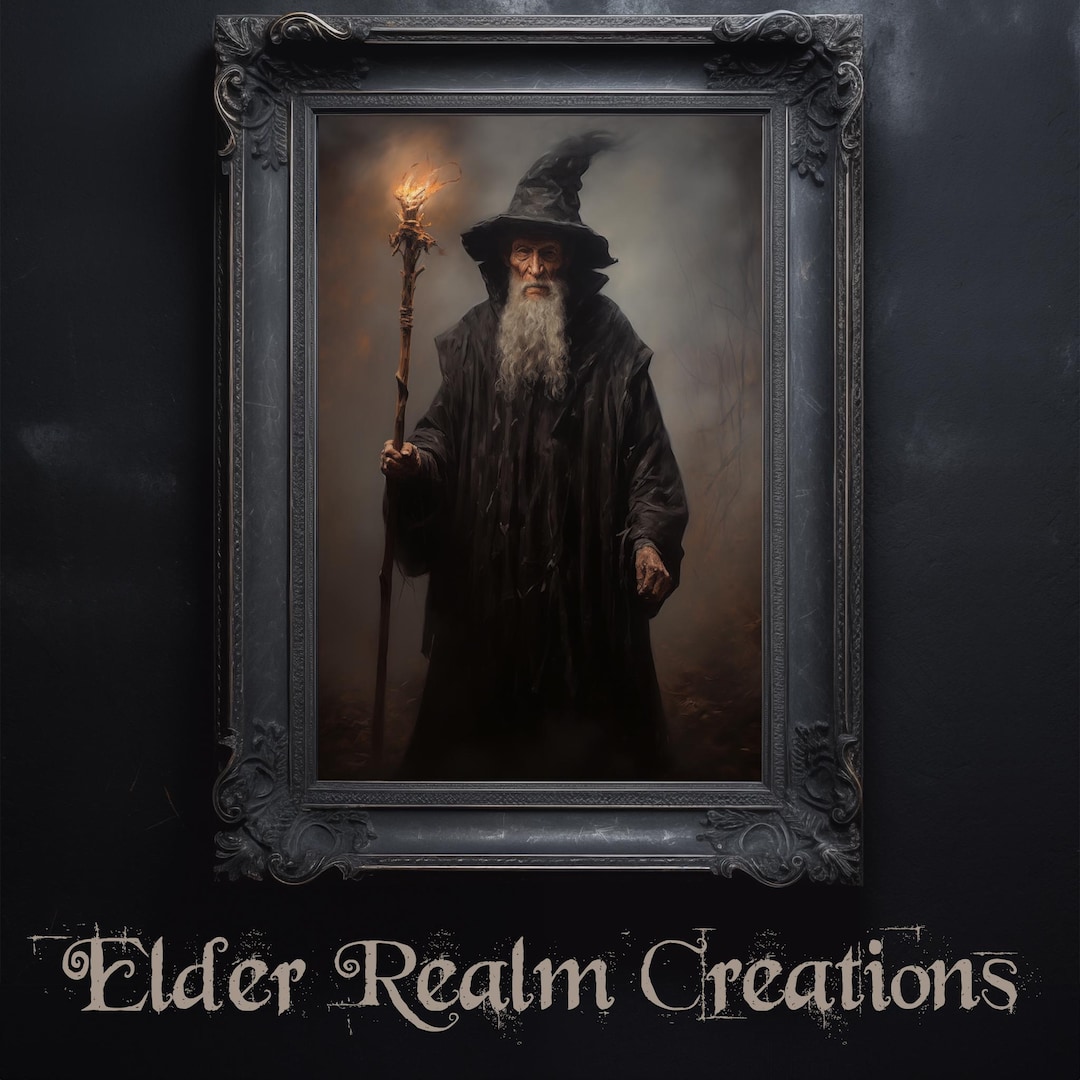 Old Wizard # Digital Art for Download. Old Gray Wizard. Sorcerer With ...