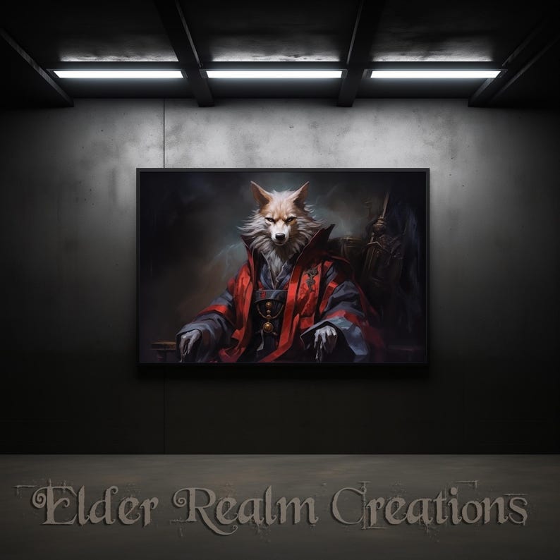 Kitsune Emperor # Digital Art for Download. Oriental Fox Monarch ...