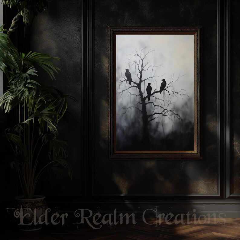 Ravens of the Dead Tree Digital Art for Download. Black Ravens ...
