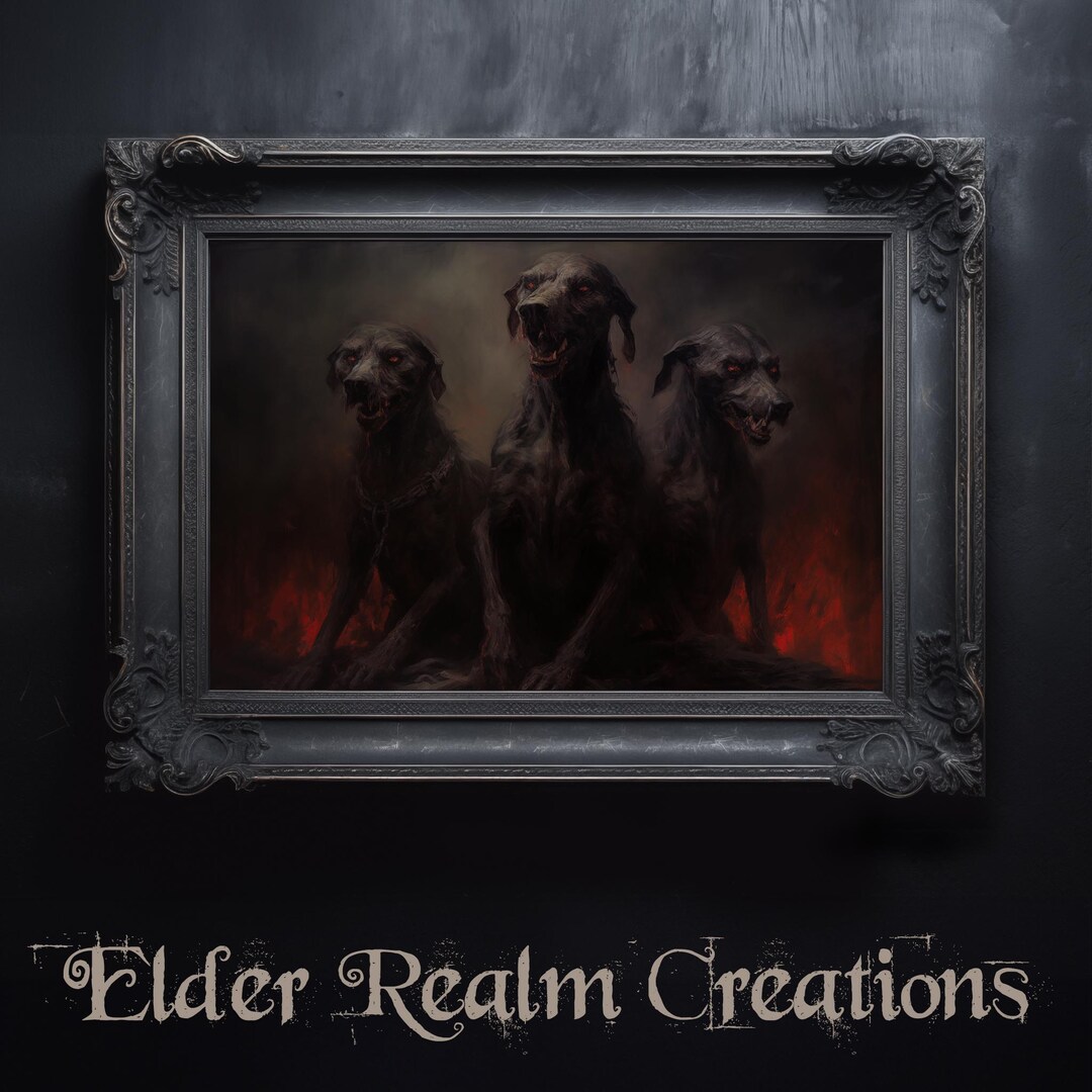 Hell Hounds # Digital Art for Download. Demonic Beasts. Infernal Demon ...