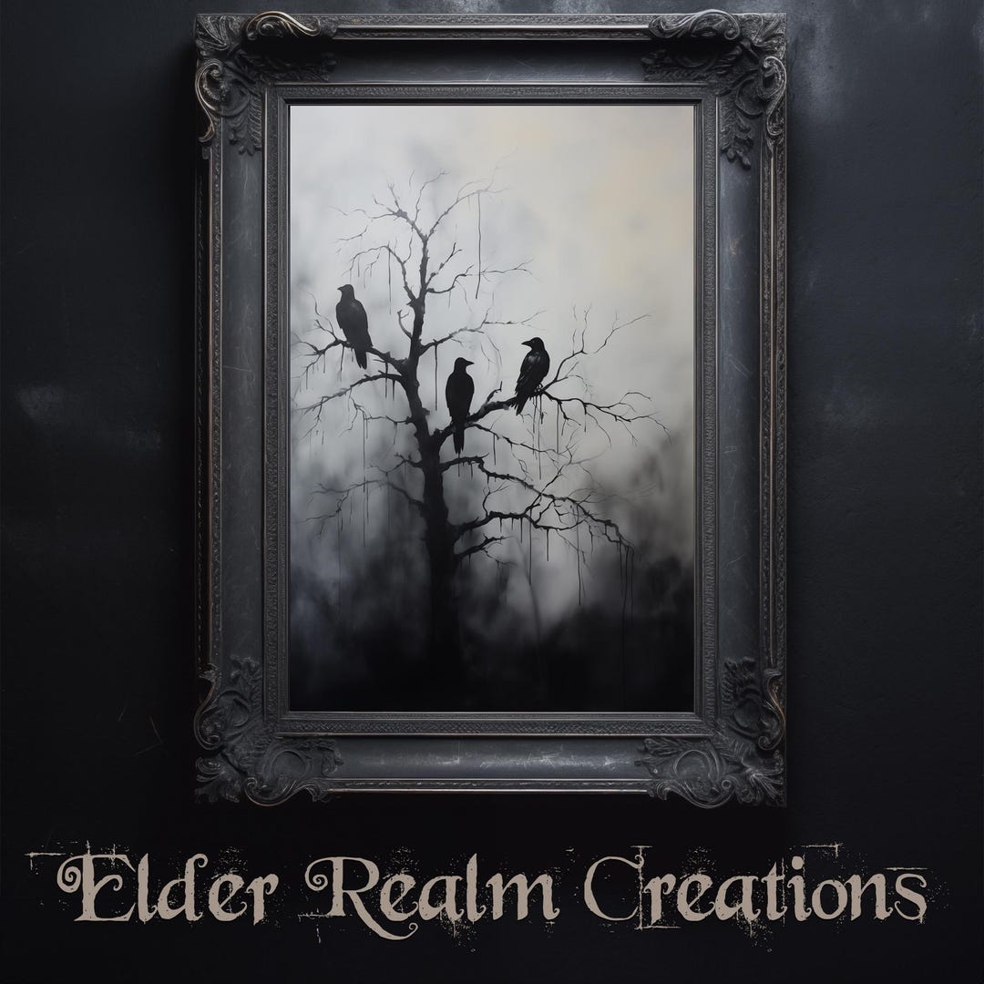 Ravens of the Dead Tree Digital Art for Download. Black Ravens ...
