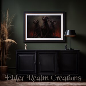 Hell Hounds # Digital Art for Download. Demonic Beasts. Infernal Demon ...