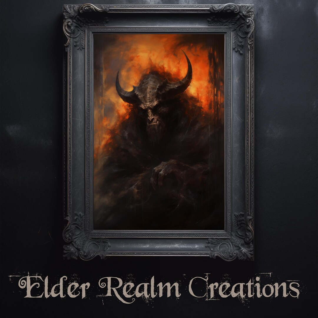 Ancient Demon # Digital Art for Download. Horned Demon From Hell. Lord ...
