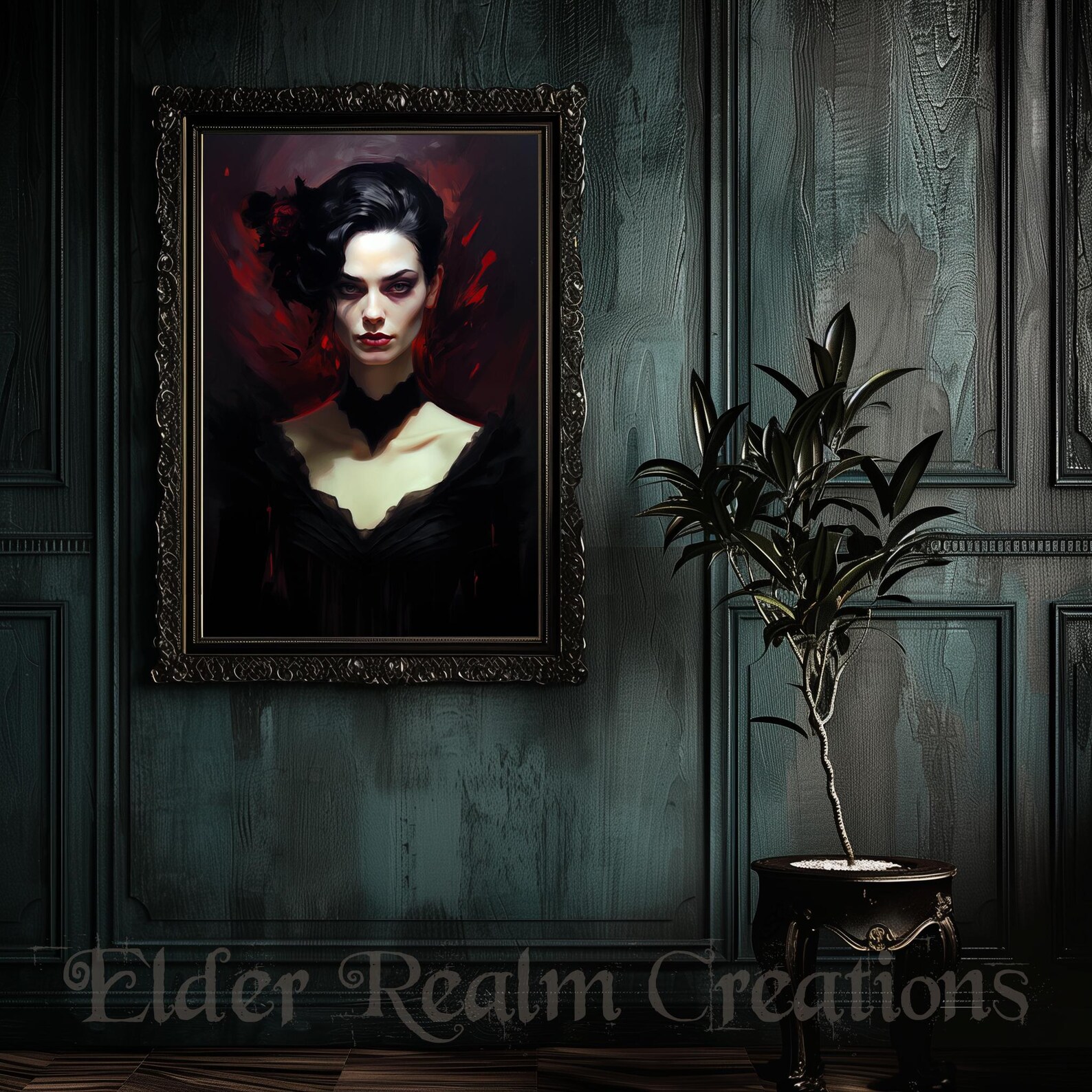 Lady on the Castle # Digital Art for Download. Highborn Vampire Lady ...