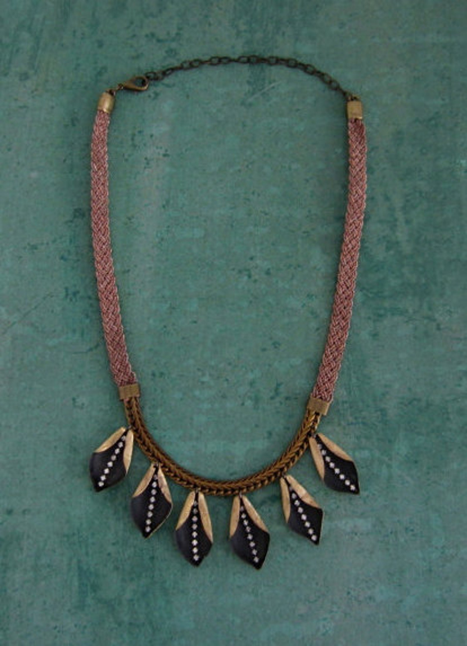 Diamonds on the Inside Textile Necklace - Etsy