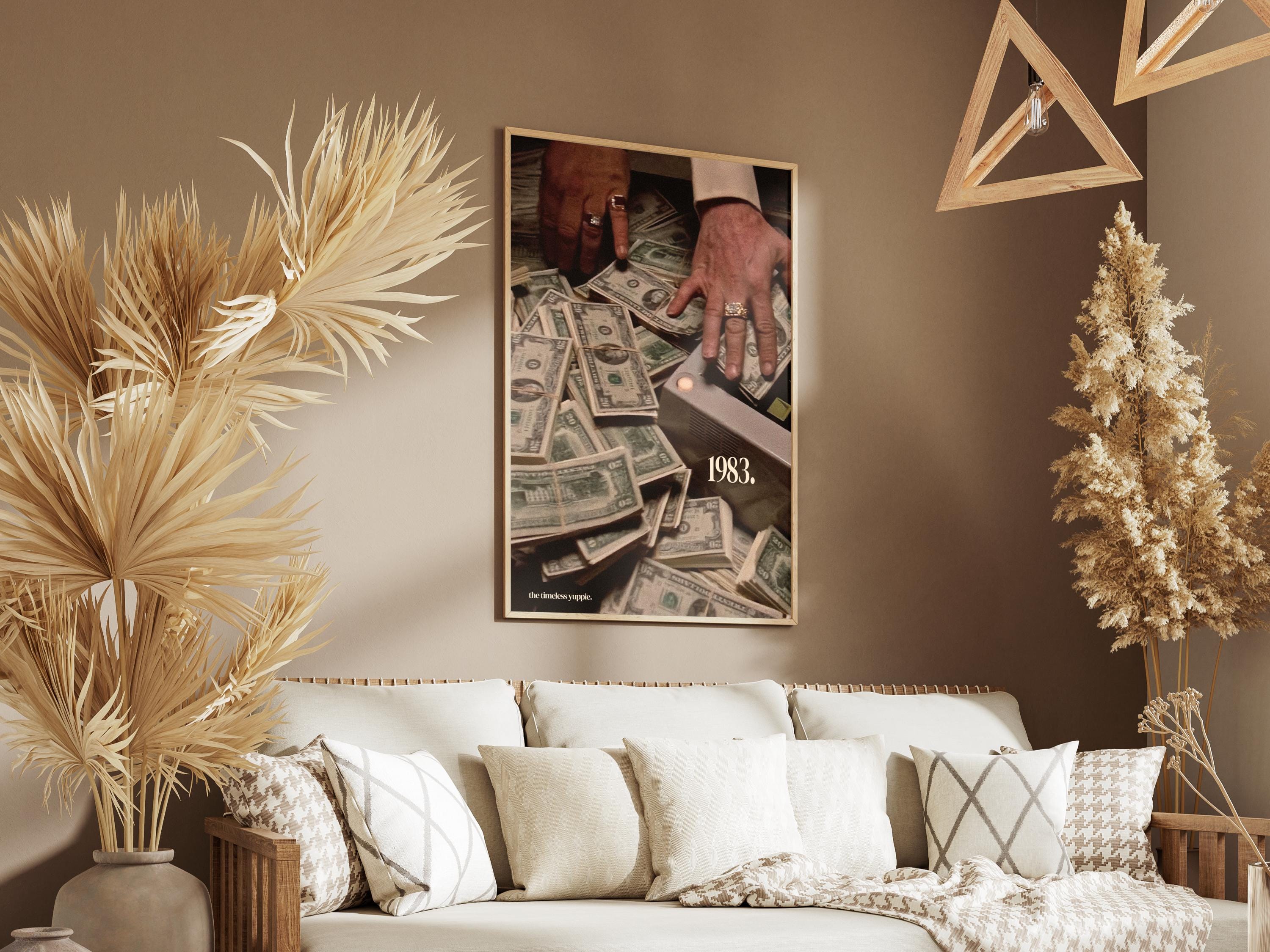 Scarface 1983 Money Counter Poster Movie Old Money Framed Print Wall ...