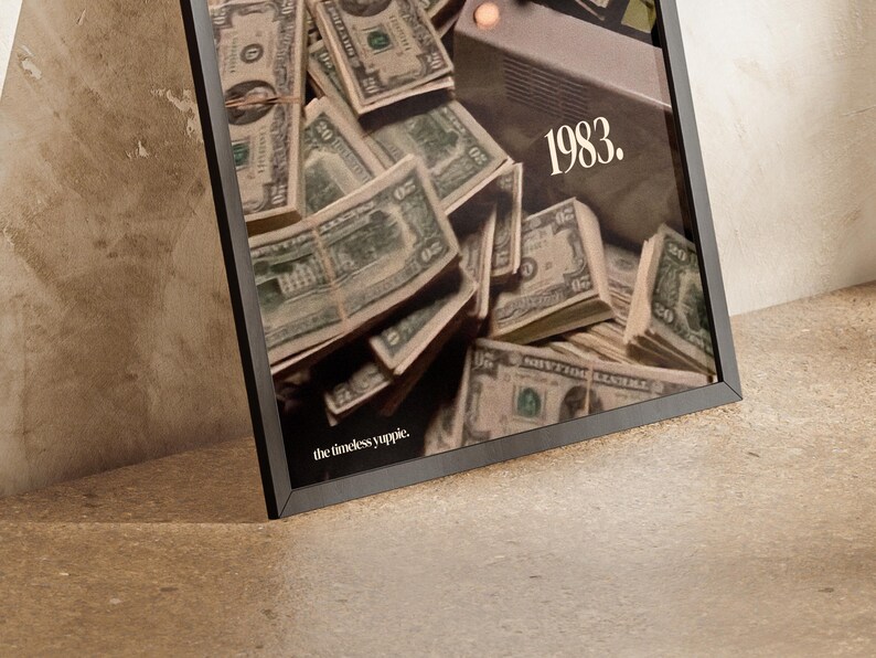 Scarface 1983 Money Counter Poster Movie Old Money Framed Print Wall ...