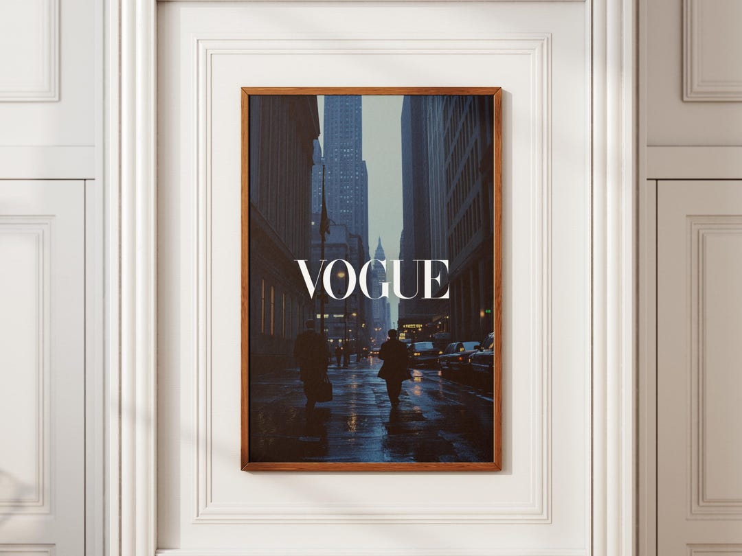 Vouge New York Night Poster part II 90's Fashion Old Money Framed ...