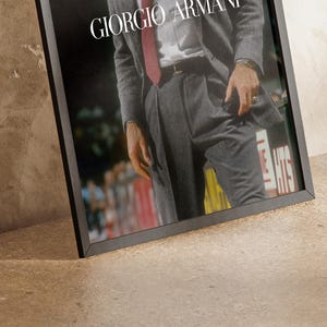 Pat Riley X Giorgio Armani Vintage Poster Fashion Old Money Framed ...