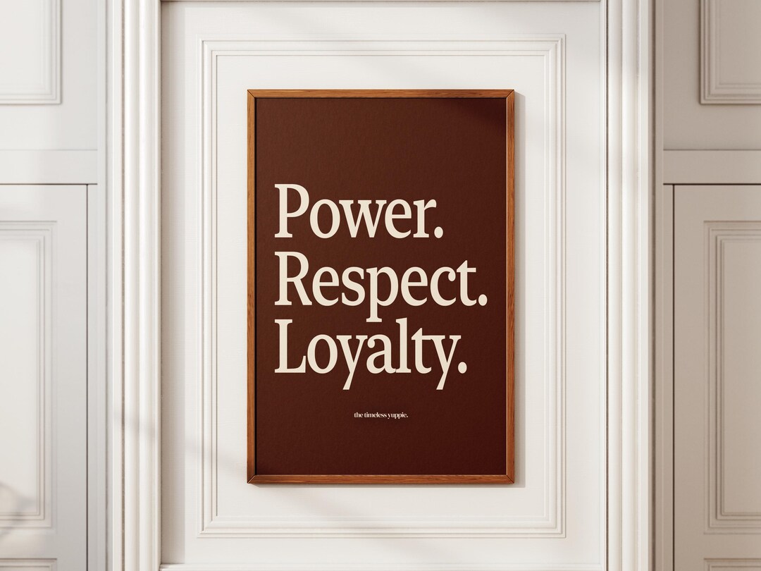 Power. Respect. Loyalty. Scarface Quote Poster Movie Old Money Framed ...