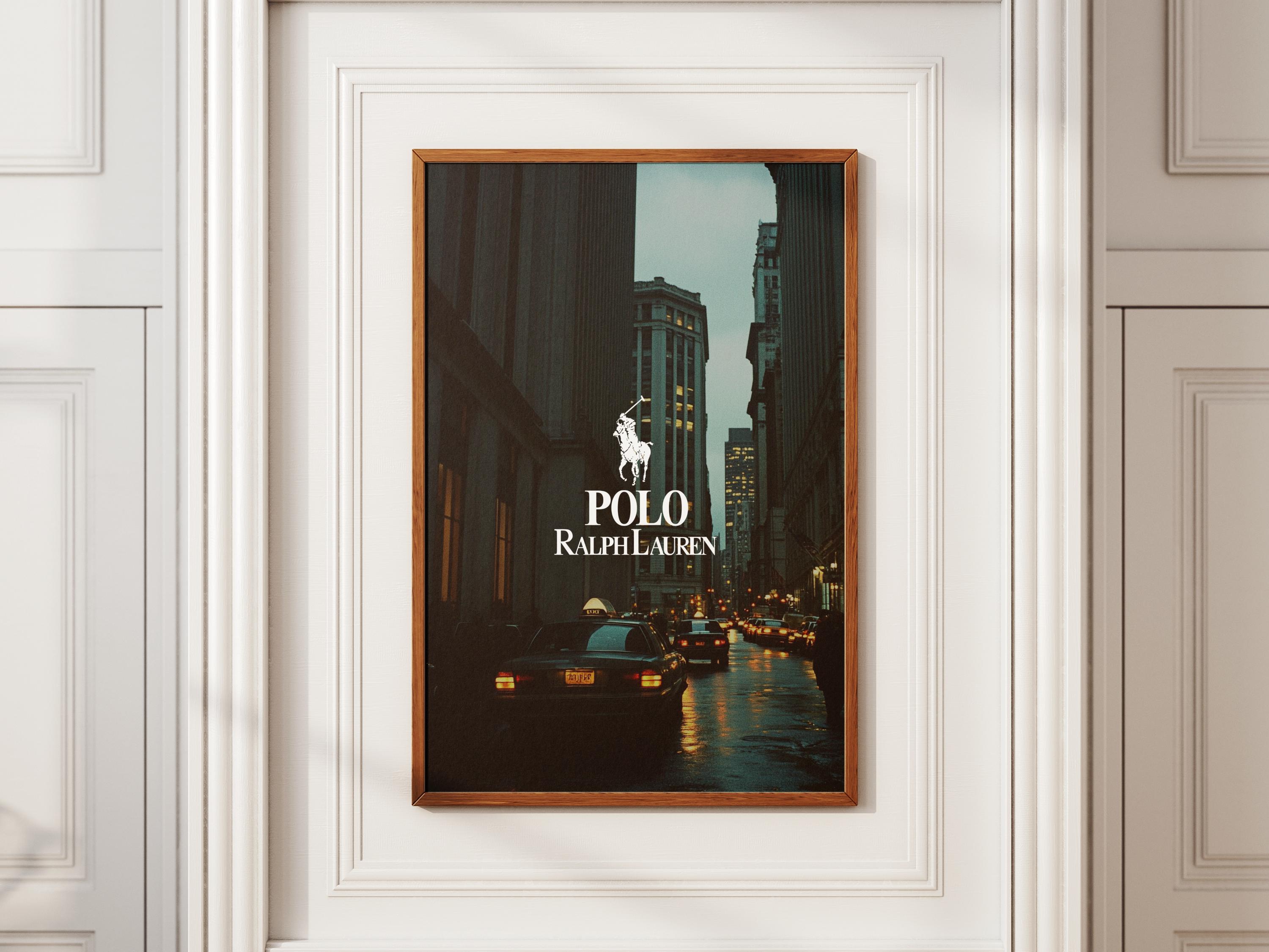 Polo Ralph Lauren New York Night Poster 90's Fashion Old Money Framed ...