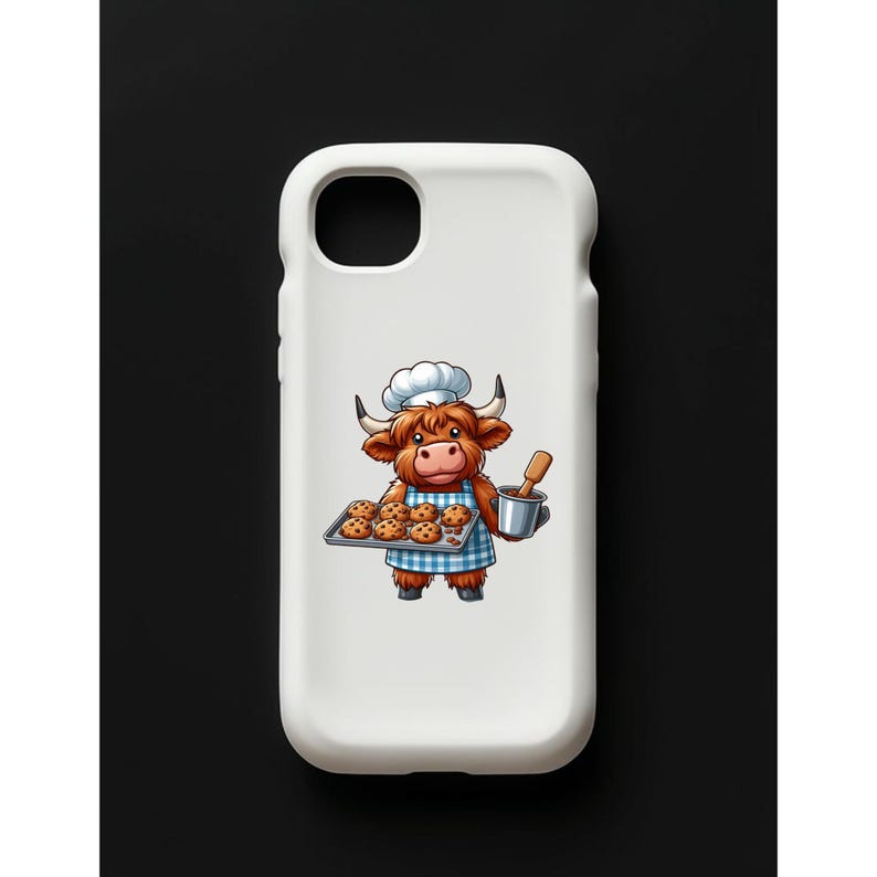 Cow Baker Png, Highland Cow Baker Png, Cow Png, Baking Png, Baking ...