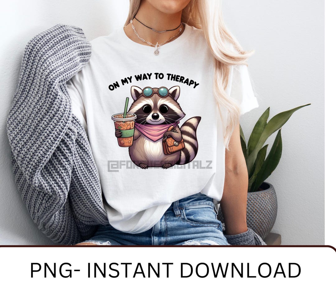 Raccoon Png, Funny Raccoon Png, Therapy Png, Mental Health Png, Funny ...