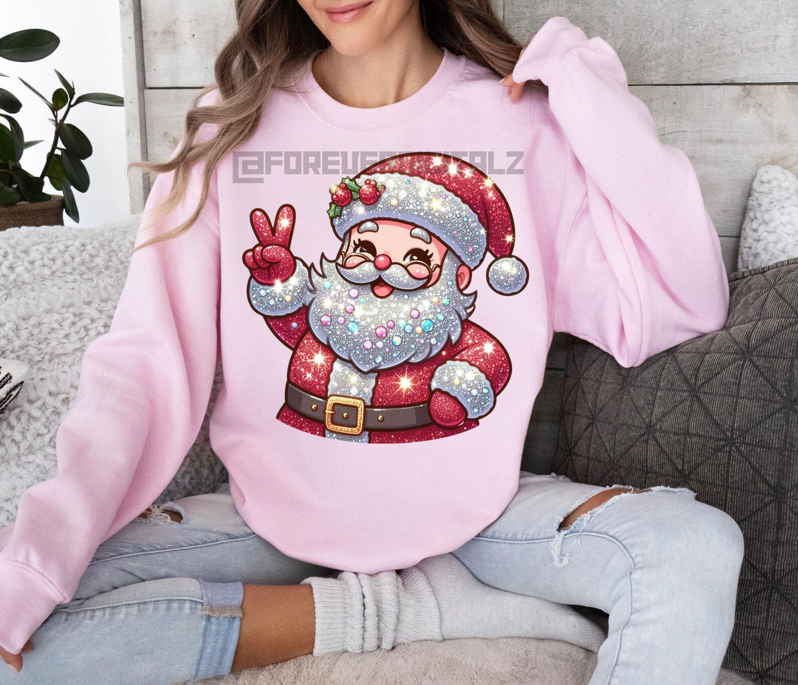 Sparkly Santa Png, Glitter Santa Png, Christmas PNG, Santa Png, Holiday ...