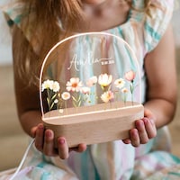 Custom Text Names Night Light Personalized Name LED Acrylic Table Lamp ...