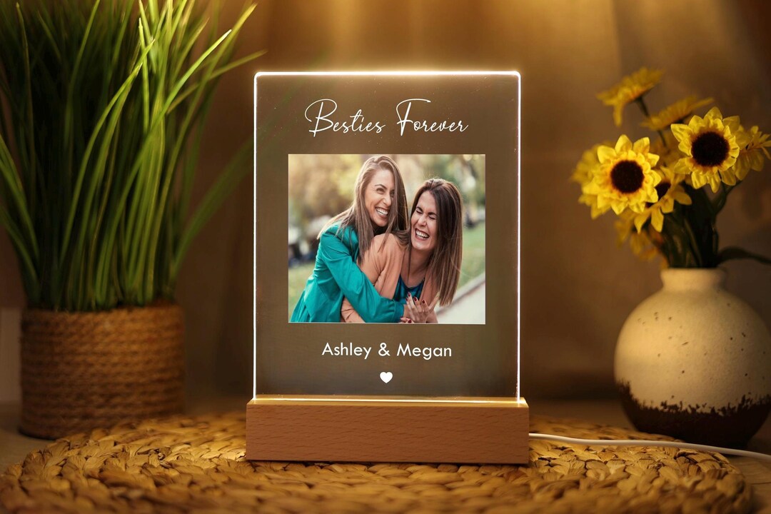 Best Friend Night Light, Clear Acrylic Plaque, Birthday Gifts for Him ...