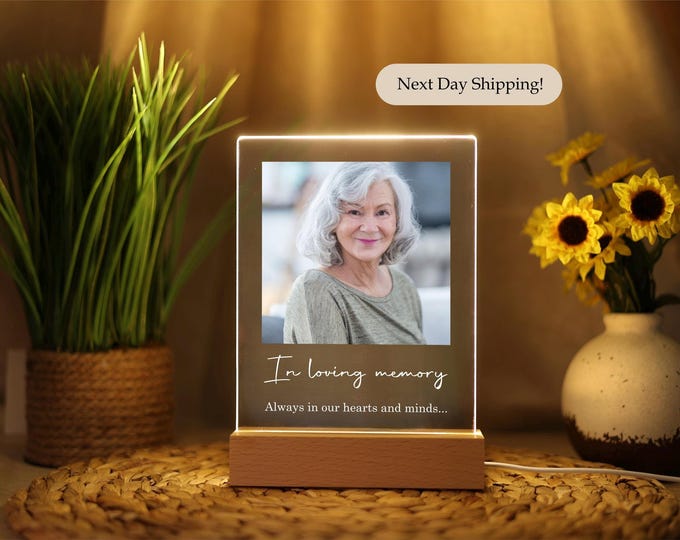 Acrylic Picture Frame With Light, Personalized Stand, Christmas Gifts ...