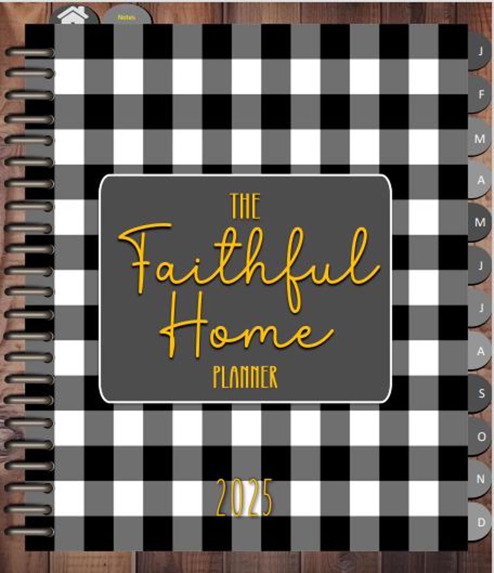 The Faithful Home Planner Farmhouse Gingham 2025 - Etsy