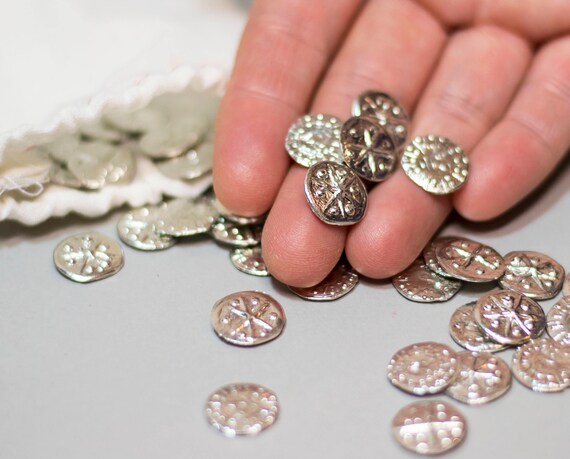 Sack of 75 Pewter Game Counters - Etsy