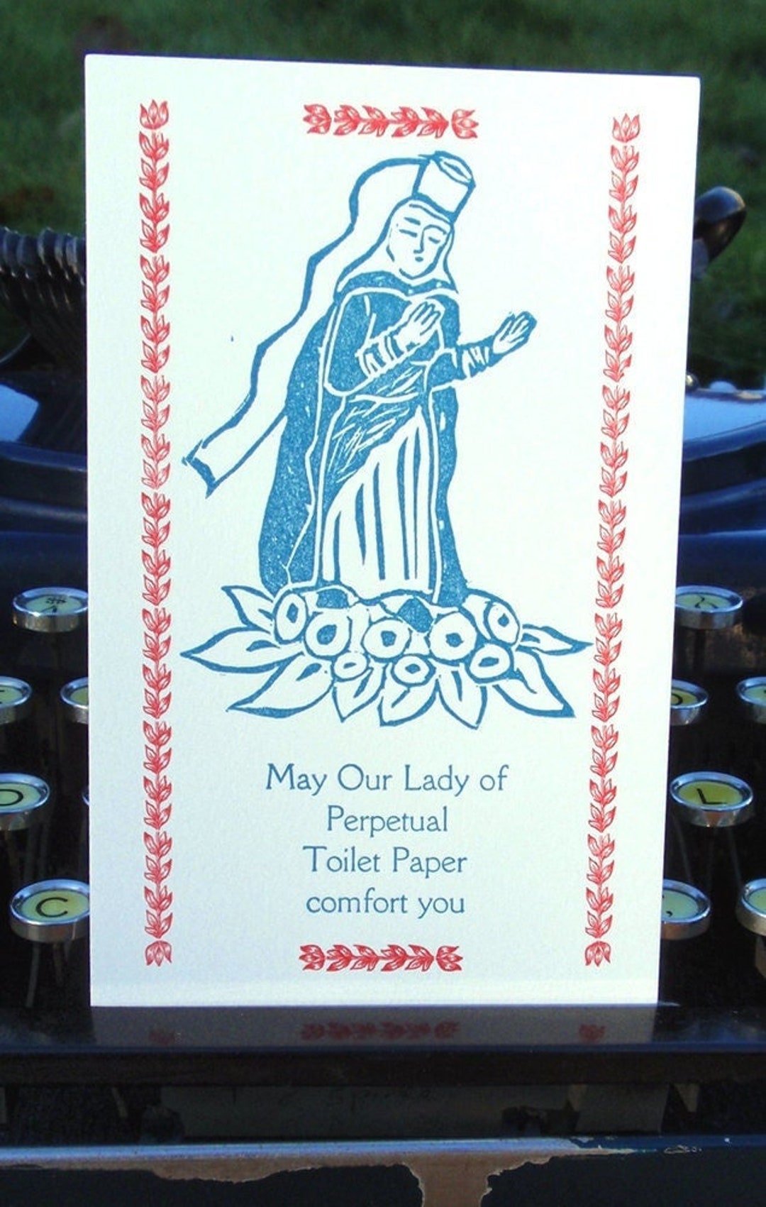 Our Lady of Perpetual Toilet Paper Card - Etsy