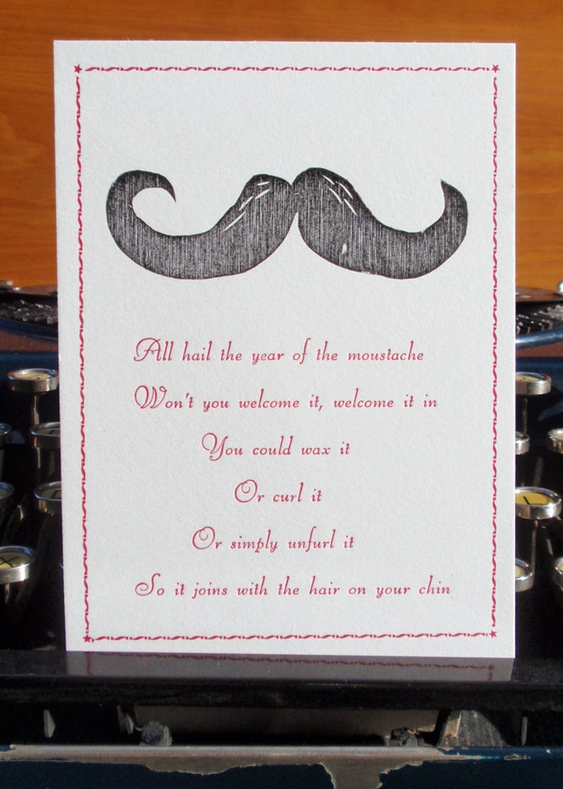 Moustache New Year's Card - Etsy