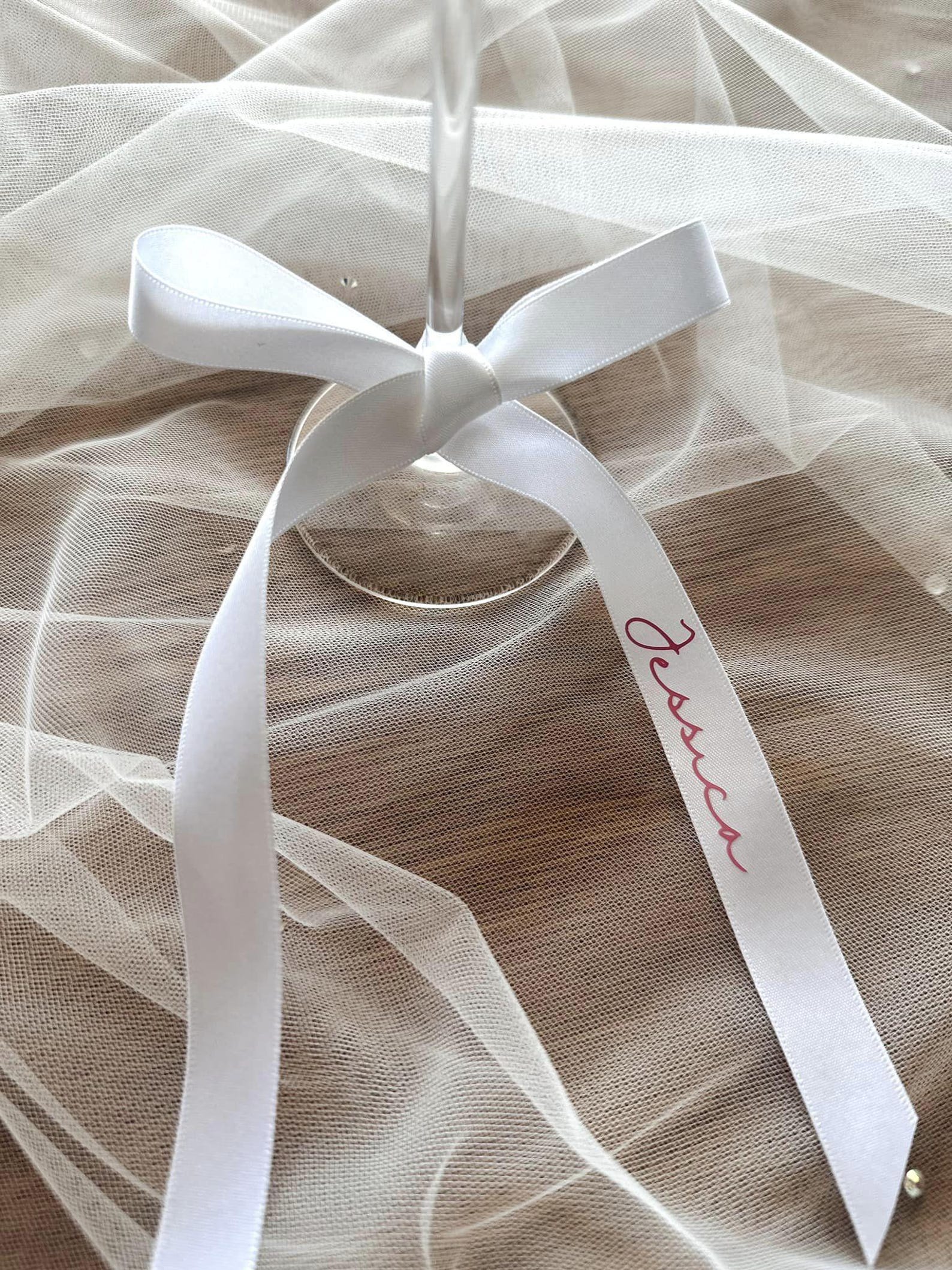 Ribbon Bow Place Name Cards for Weddings, Hen Parties, Bridal Showers ...