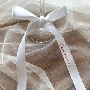 Ribbon Bow Place Name Cards for Weddings, Hen Parties, Bridal Showers ...