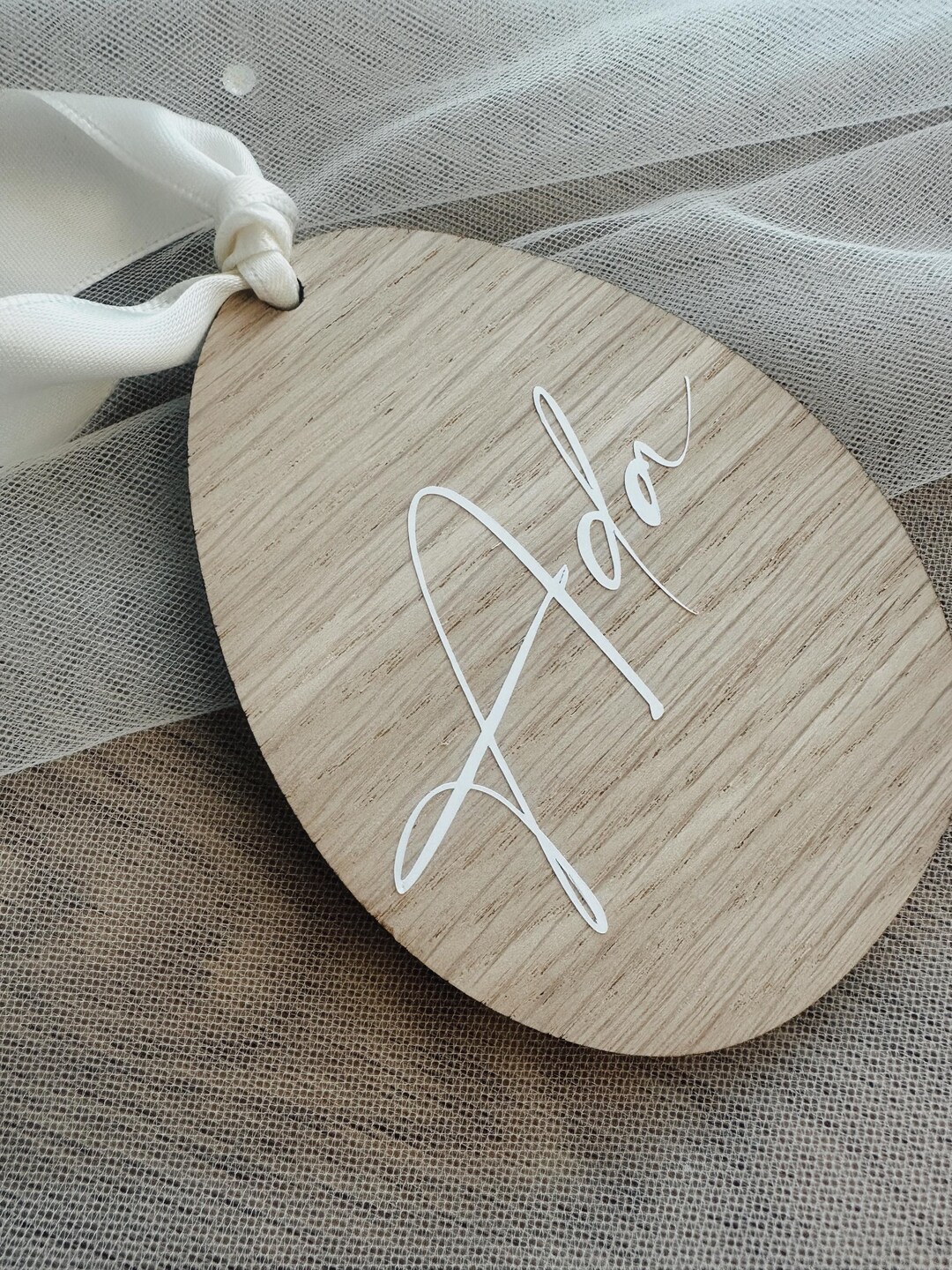 Personalised Easter MDF Egg Name Tag for Kids, Personalised Egg Place ...