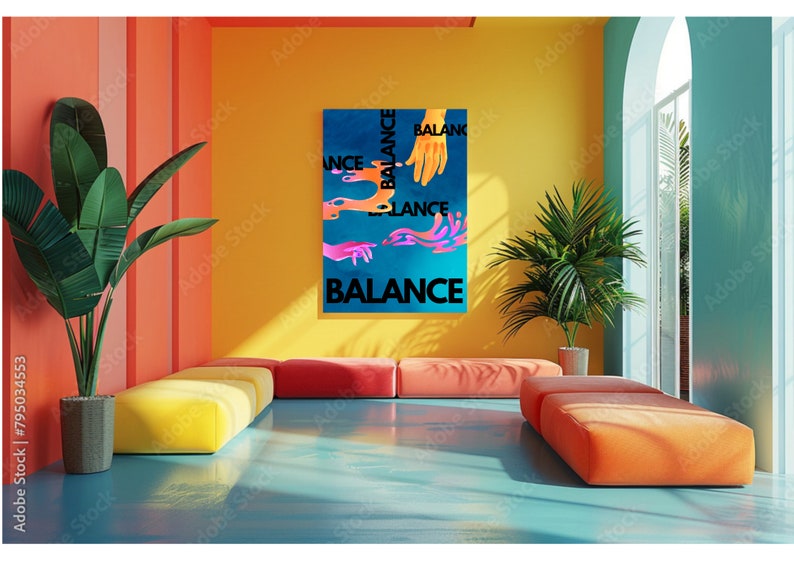 Balance POSTER | Modern Wall Art | Printable | Home Decor | Affirmation ...