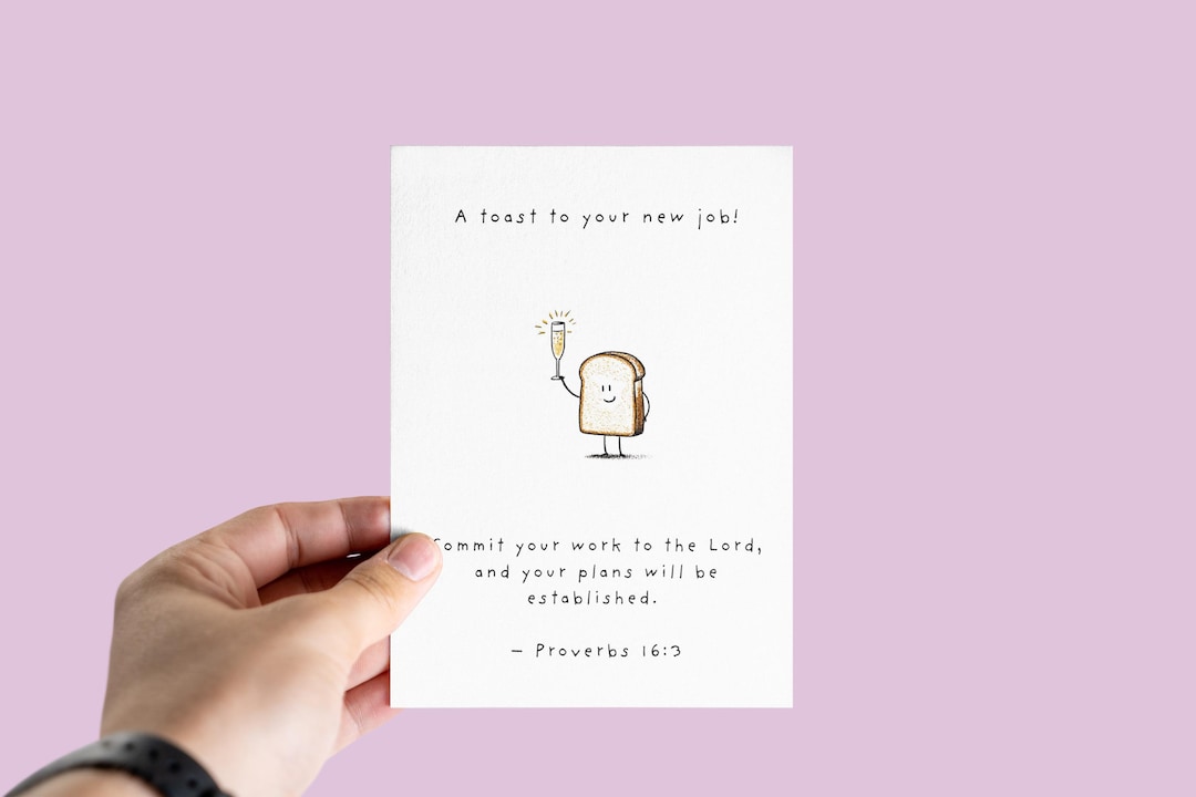 Christian New Job Card Congratulations Faith Career Blessing Toast ...