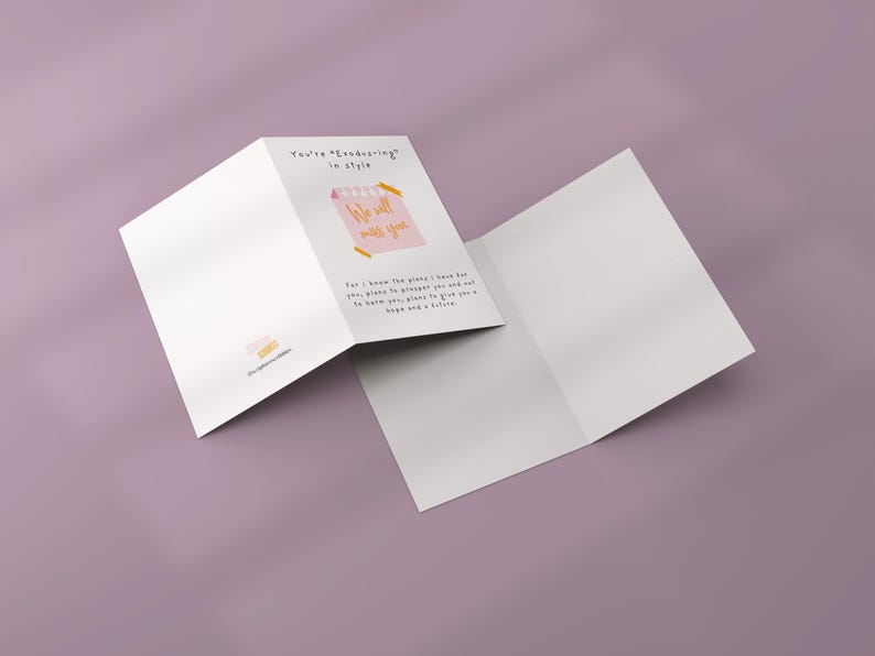 Christian Farewell Card Jeremiah 29:11 Scripture Religious Goodbye Card ...