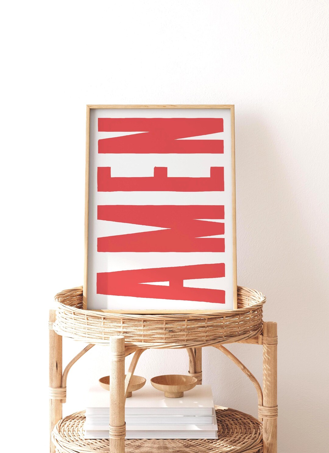 AMEN Print: Trendy Christian Poster, Religious Wall Art - Etsy