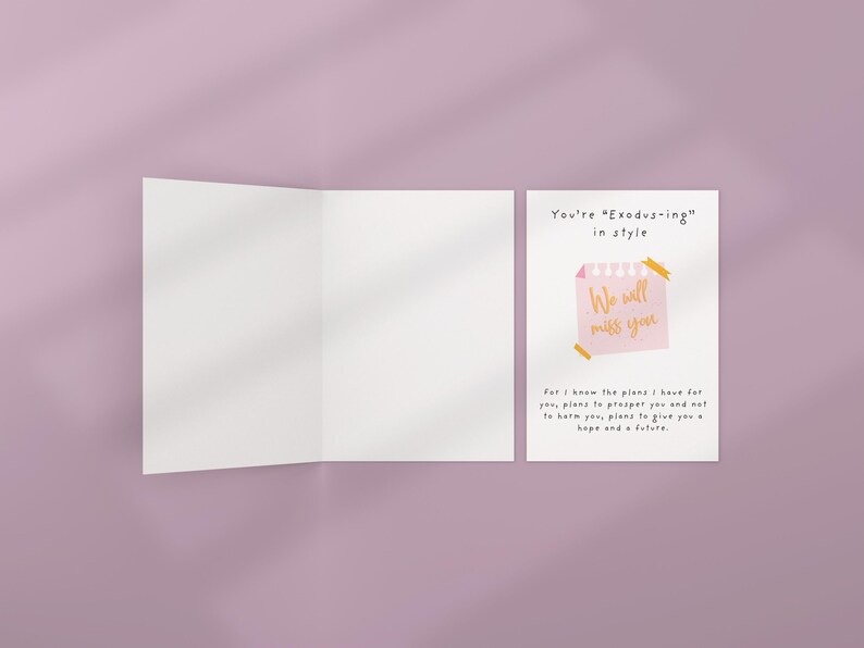 Christian Farewell Card Jeremiah 29:11 Scripture Religious Goodbye Card ...