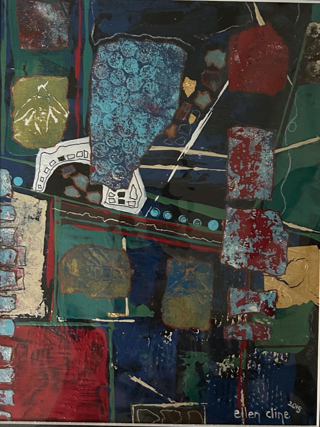 Fossils 9 X 11 Abstract Collage - Etsy