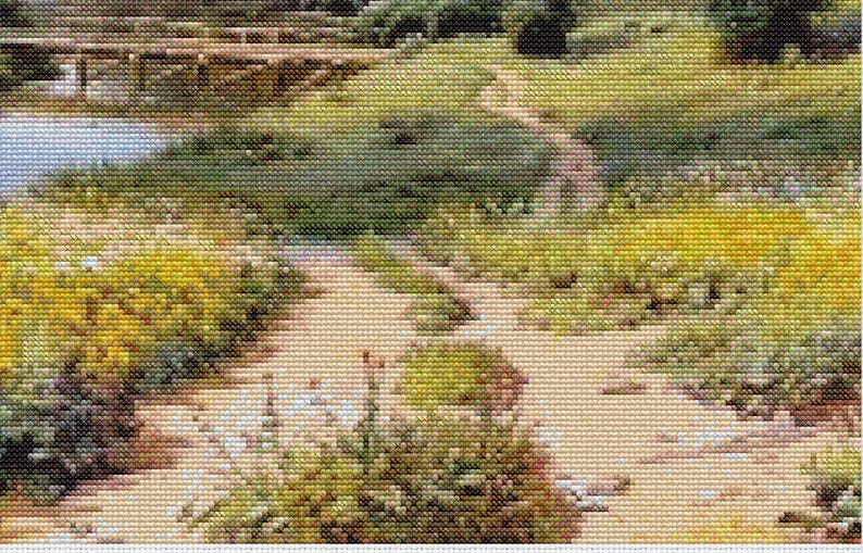 Wooden Bridge (500x298 Stitches), Dmc Cross Stitch Pattern, Pdf/xsd - Etsy
