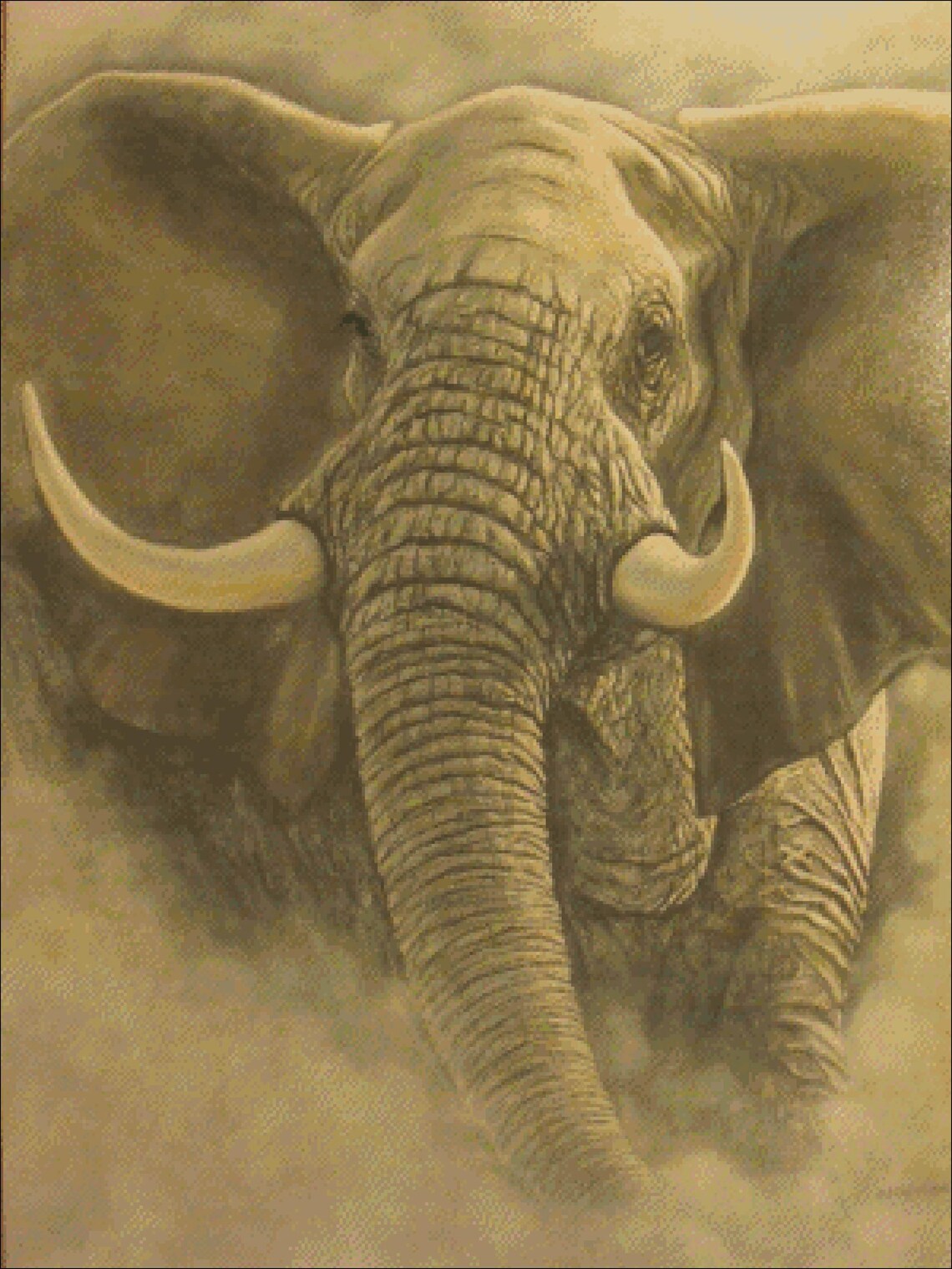 Elephant (300x400 Stitches), DMC Cross Stitch Pattern, Pdf/xsd - Etsy