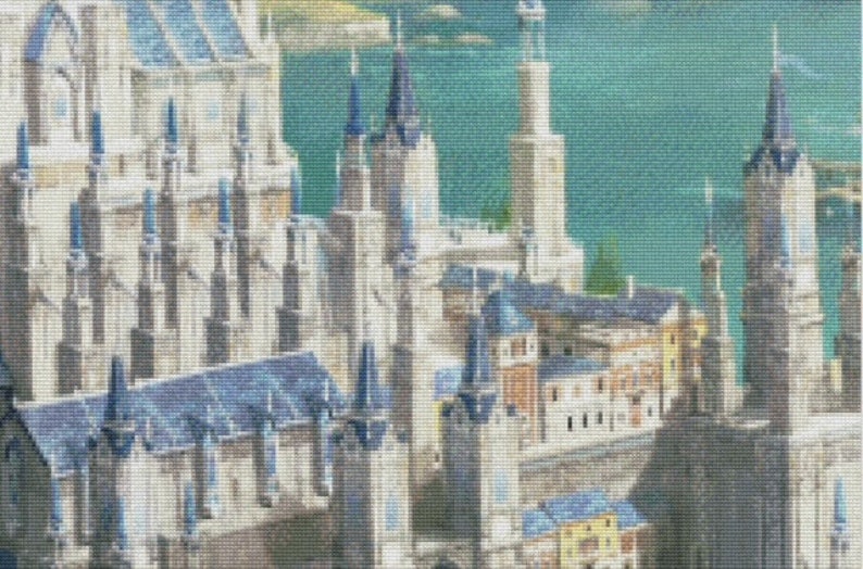 WATERFALL CASTLE 999x588 Stitches, DMC Cross Stitch Pattern, Pdf/xsd - Etsy