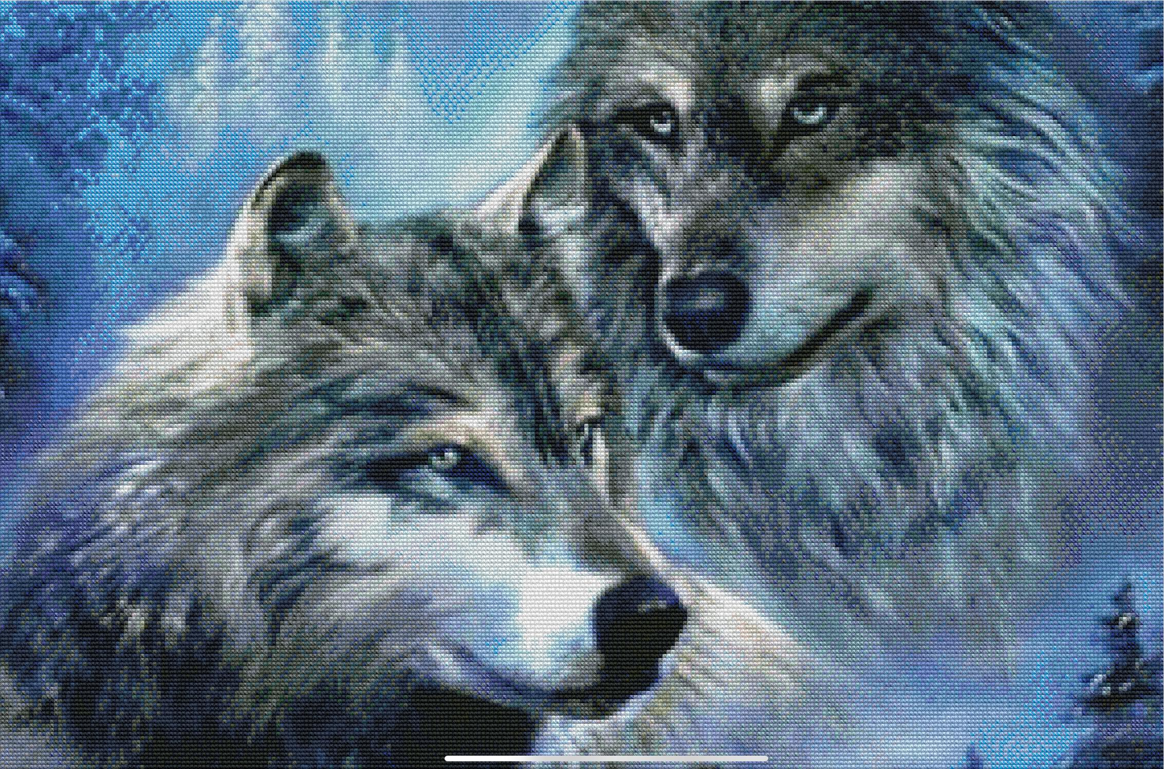 Pair of Wolves (400x548 Stitches), DMC Cross Stitch Pattern, Pdf/xsd - Etsy