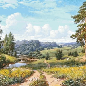 Wooden Bridge (500x298 Stitches), Dmc Cross Stitch Pattern, Pdf/xsd - Etsy