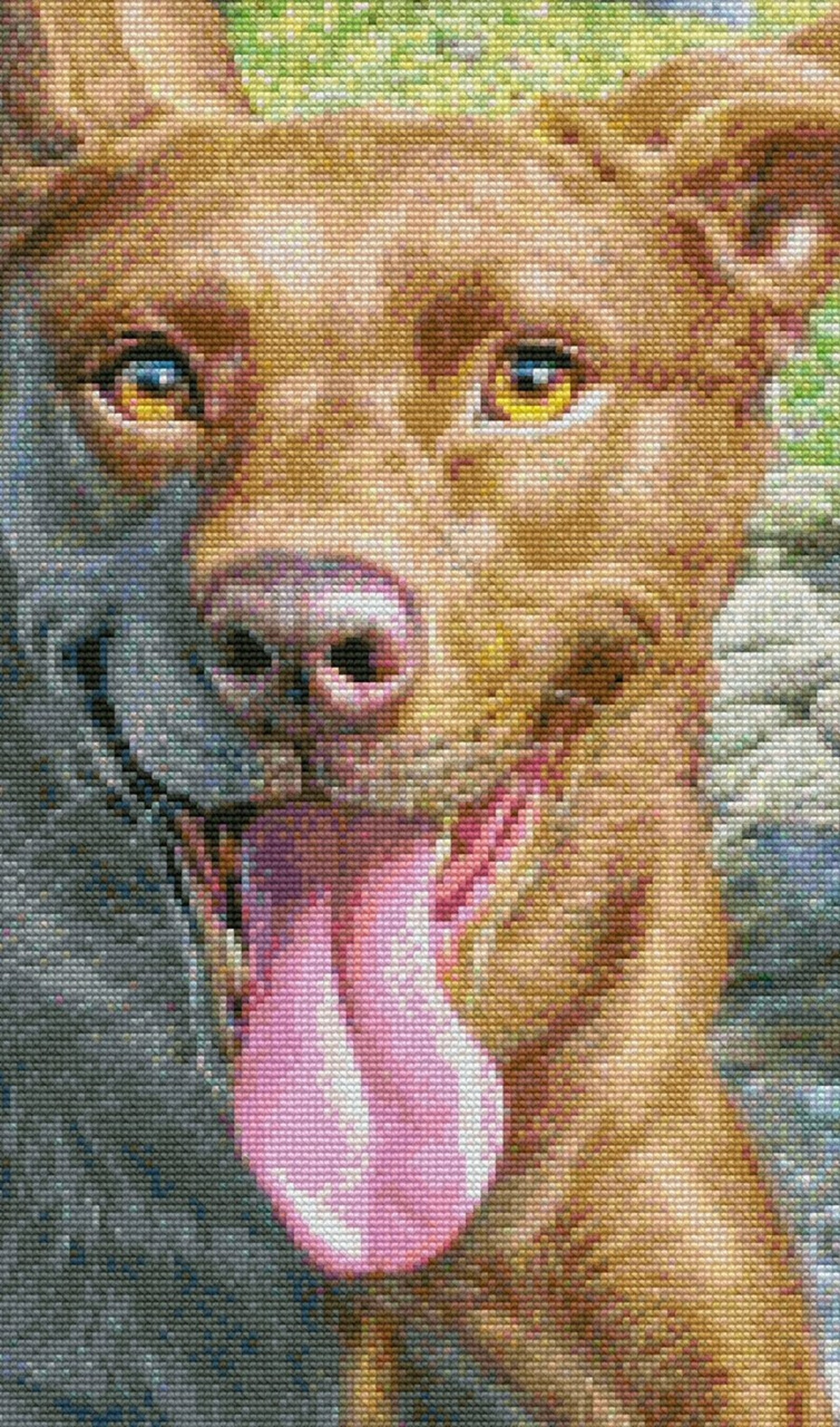 Dog on a Walk (500x500 Stitches), DMC Cross Stitch Pattern, Pdf/xsd - Etsy