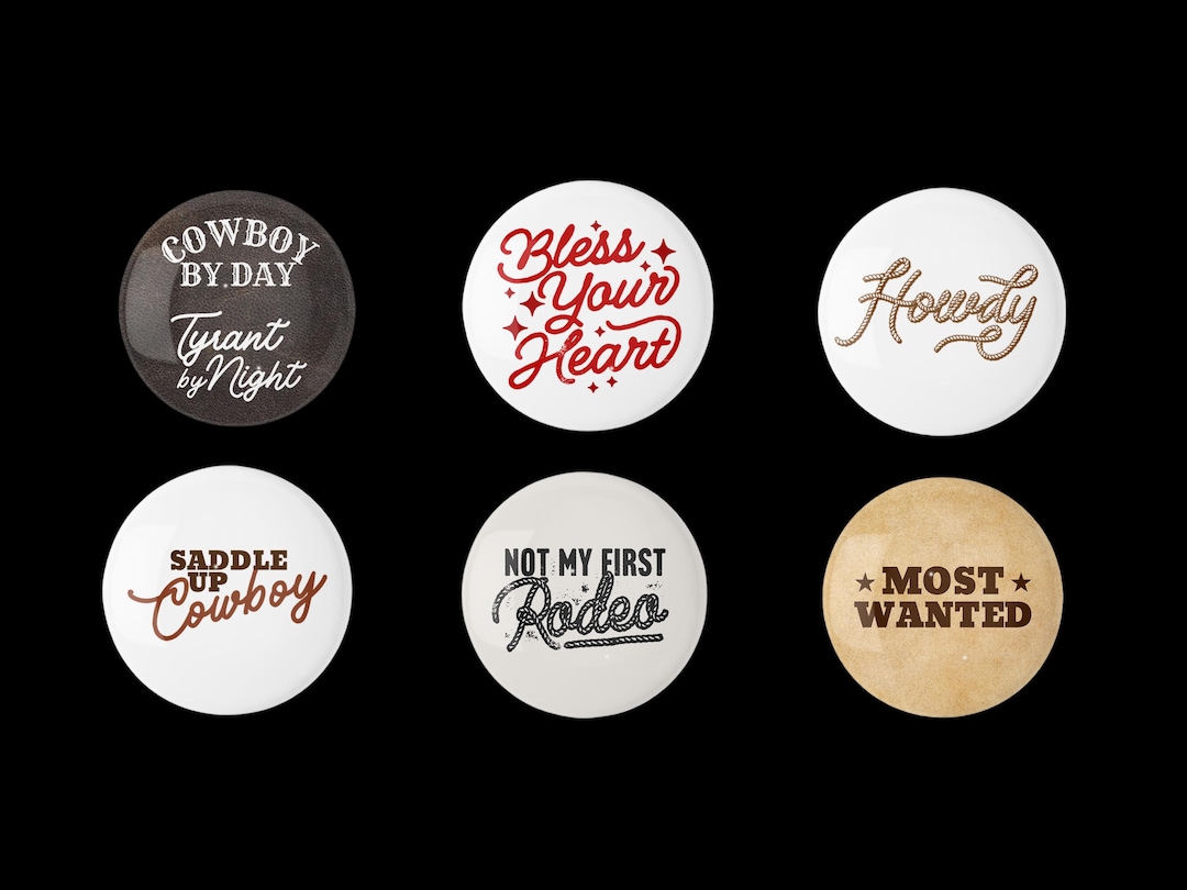 Cowboy Pack of Buttons, Western, Cowboy Buttons - Etsy