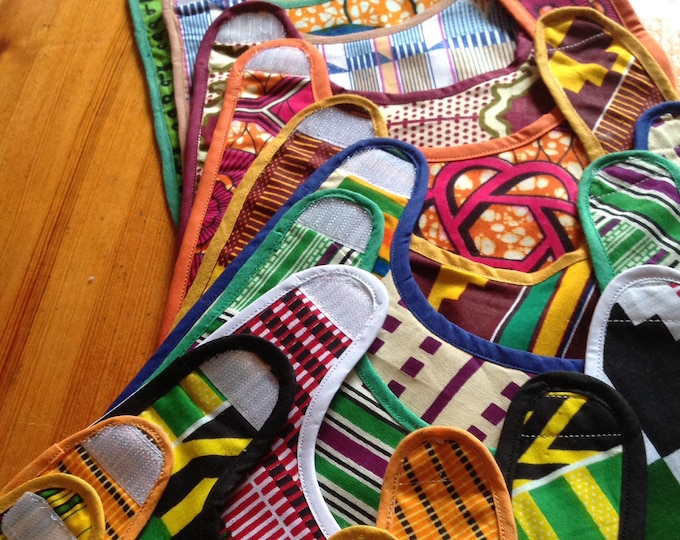 African Kente Ankara Cotton Print Baby's Bib With Grip Fastening - Etsy