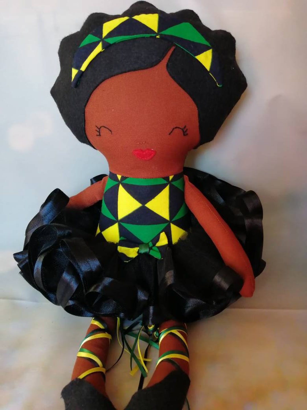 Jamaican Black Rag Doll Ballerina Rag Soft Doll Ja'maica Ballet Doll ...
