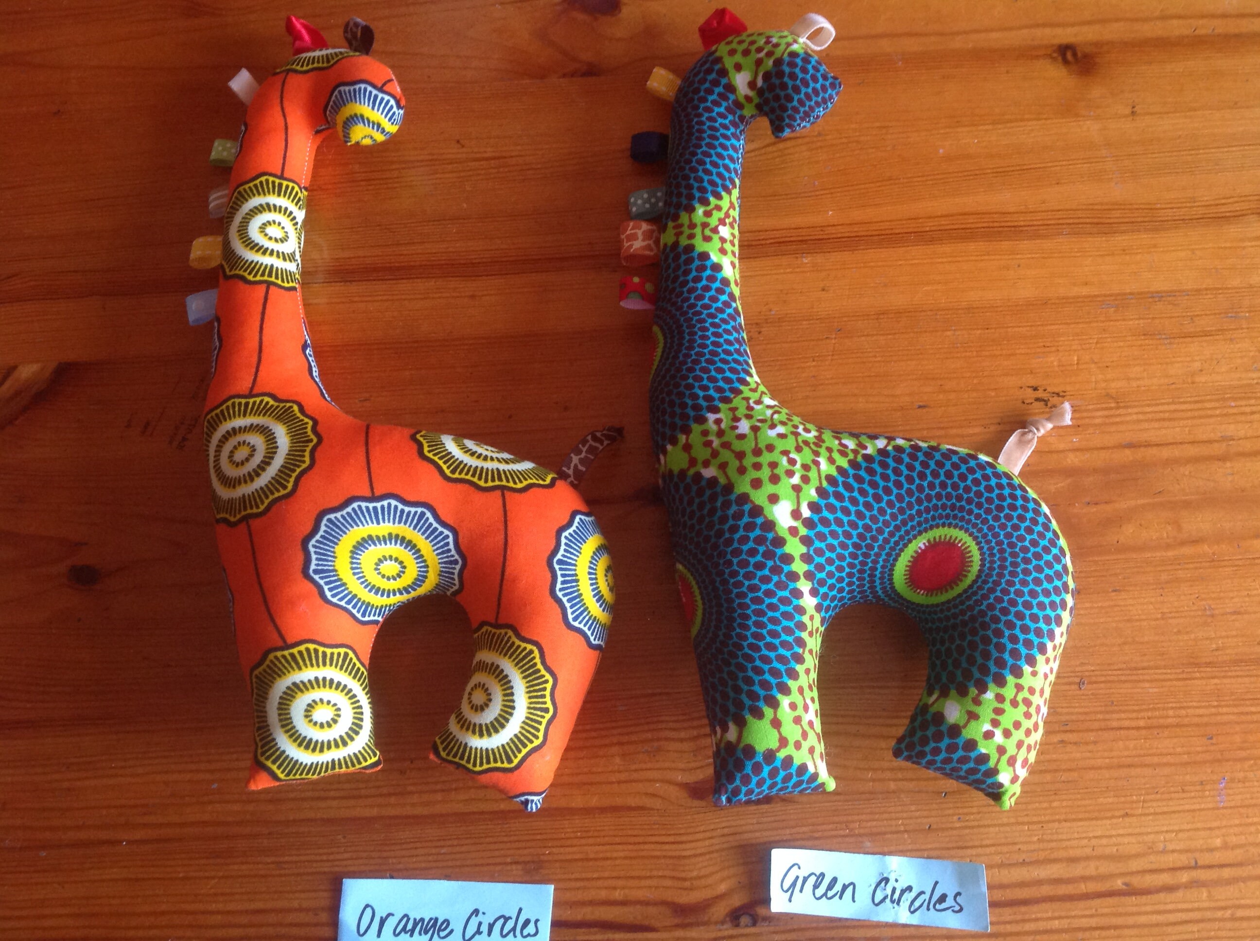 African Kente Ankara Giraffe Stuffed Toy With Sensory Ribbon | Etsy